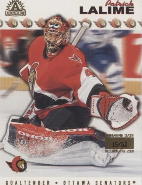 2001-02 Pacific Adrenaline - Patrick Lalime #135 Premiere Date /62 for ...