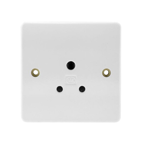 MK Logic Plus - 2A/5A 1 Gang Shuttered Unswitched Socket White | eBay UK