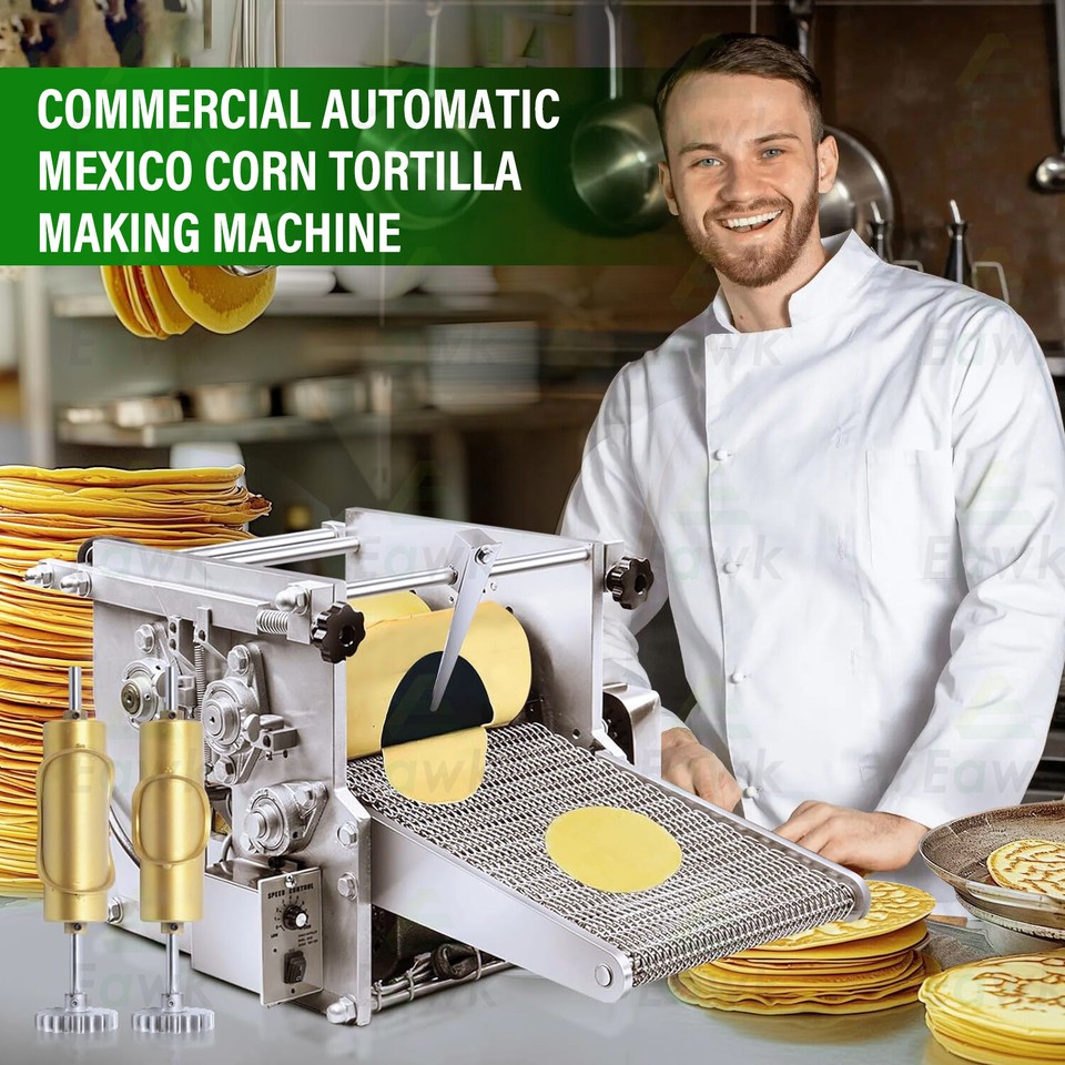 Automatic Corn Flour Chapati Tortilla Making Machine Commercial Roti ...
