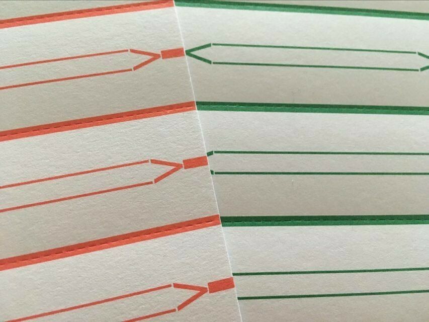 36 BLANK JUKE BOX TITLE STRIPS CARDS MIXED COLOUR LABELS PERFORATED ...