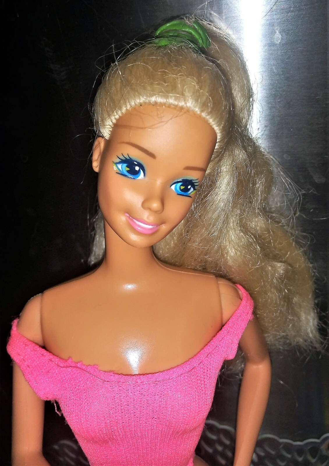 Barbie Mattel 1966 Body 1976 Head Blonde Blue Eyes Big Ring Tagged ...