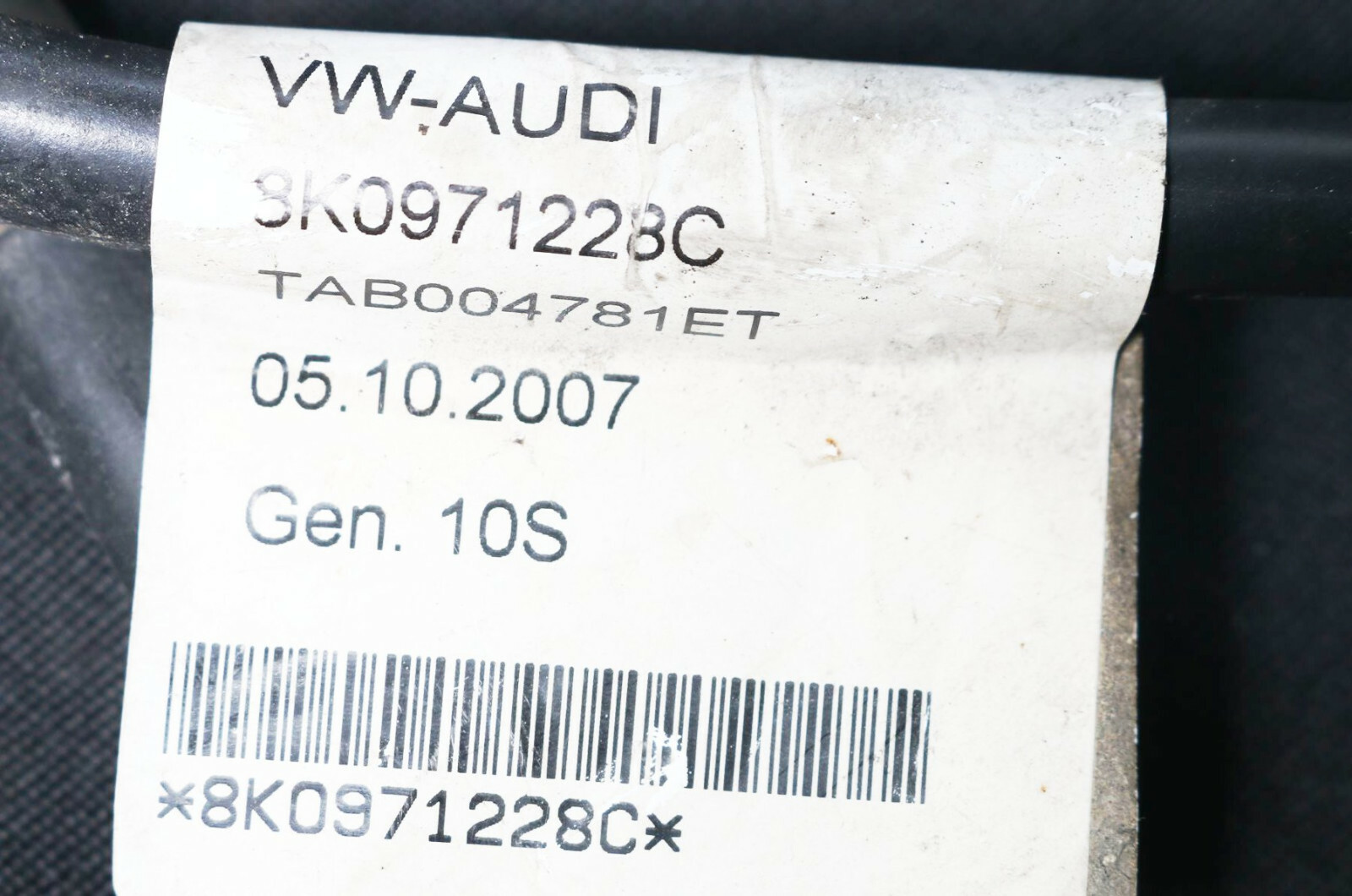 37Tkm 8K0971228C Audi A4 8K A5 2.0TDI Mass Cable Wiring Harness Starter ...