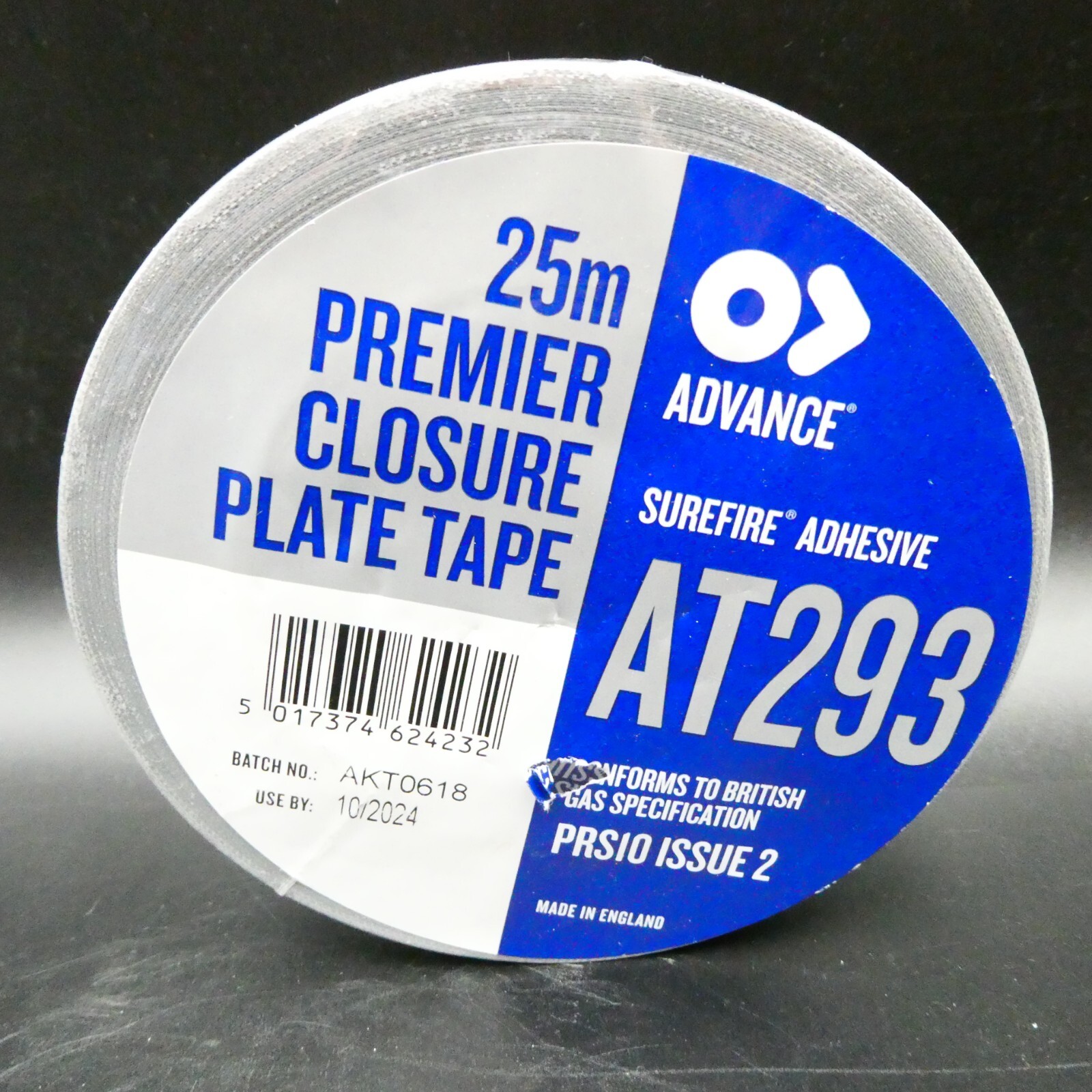 Advance At293 Premier Fire Closure Plate Tape 25m Roll Grey Made in ...
