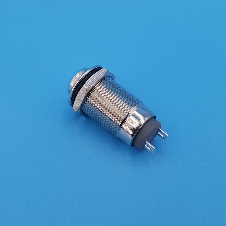 12mm Metal Waterproof ON-OFF 2Pin Latching SPST Mini Push Button Switch ...