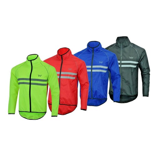 Mens Cycling Jacket High Visibility Waterproof Running Top Rain Coat S ...