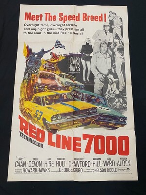 Red Line 7000 Original One Sheet Movie Poster 1965 NASCAR | eBay