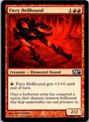 Fiery Hellhound Magic The Gathering 2010 Card Light Play X1 | eBay