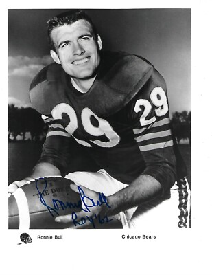 Chicago Bears Ronnie Bull Signed Auto 8x10 Promotional Photo ROY 1962 ...