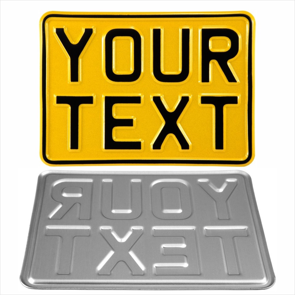 7x5 Novelty Yellow Kids text Age motorcycle Show Pressed number plate ...