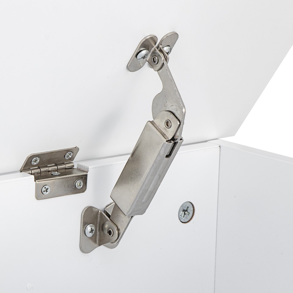 Wooden White Chest Storage Trunk Wood Bedroom Large Box Blanket Books ...