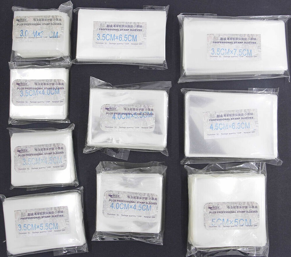 Lots 5000 Pcs Stamp Sleeves Holders Professional Collection Protection ...