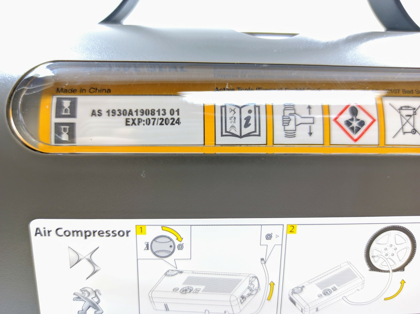 GENUINE DS PEUGEOT CITROEN EMERGENCY PUMP MOBILITY KIT COMPRESSOR ...