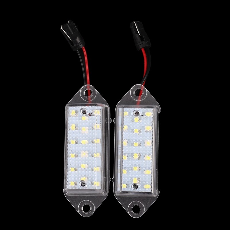 2Pcs Error Led Number Plate Bulbs 18Smd White Led License Plate Light ...