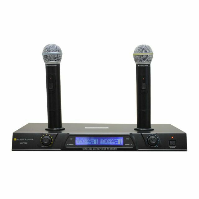 Martin Ranger UHF700 UHF Dual Channel Mic Rechargeable Wireless ...