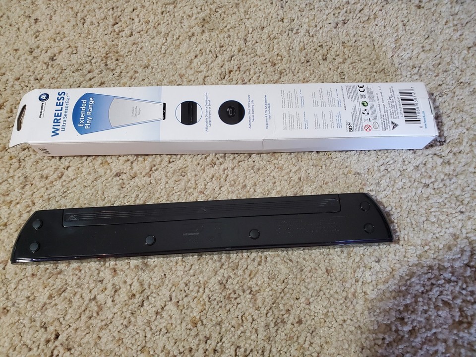 PowerA Wii / U Ultra Sensor Bar, Black Wireless Widerange w/ Box | eBay
