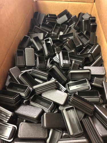 MOCAP End Caps Plugs for 1" x 2" Rectangular Tube Black Wholesale Lot ...
