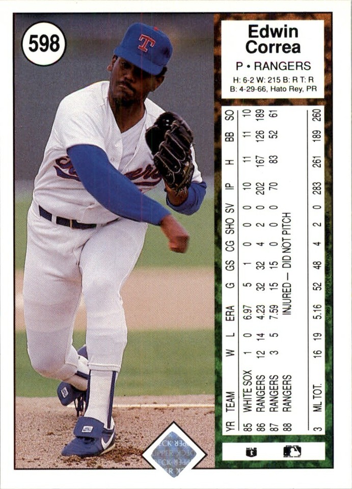 1989 Upper Deck MLB Edwin Correa #598 | eBay