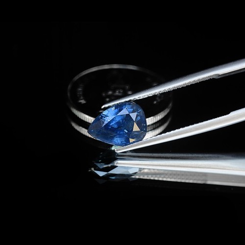 GLC 3.59ct Natural Pear Unheated Blue Sapphire Madagascar | eBay