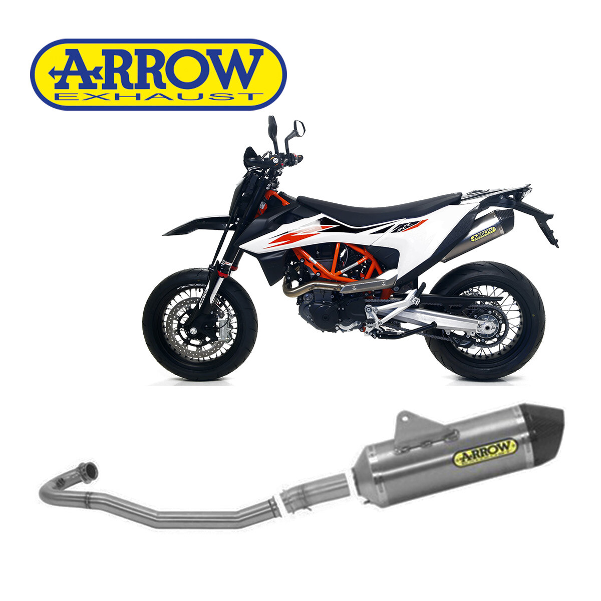 Exhaust System Arrow Not Appr Titanium Race Tail CAR for KTM 690 SMC R ...