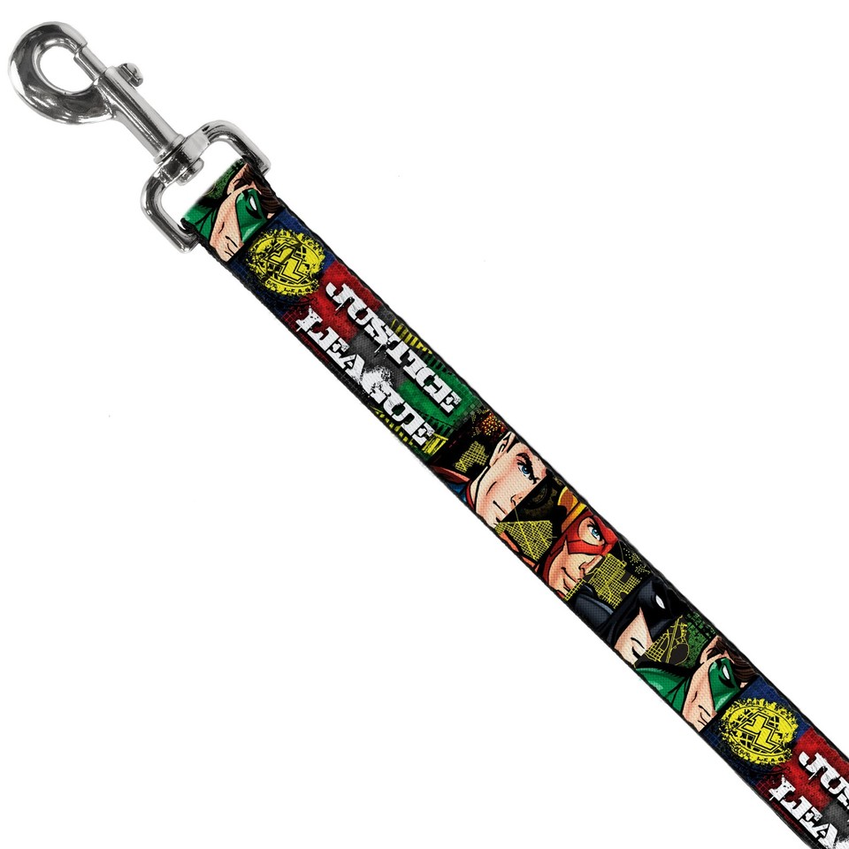 Dog Leash 6-FEET JUSTICE LEAGUE Logo/4-Superhero Panels Pop Art | eBay