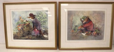 SALLY ANNE LAMBERT The Gardener + Old Shoemaker SIGNED LIMITED ED Art ...