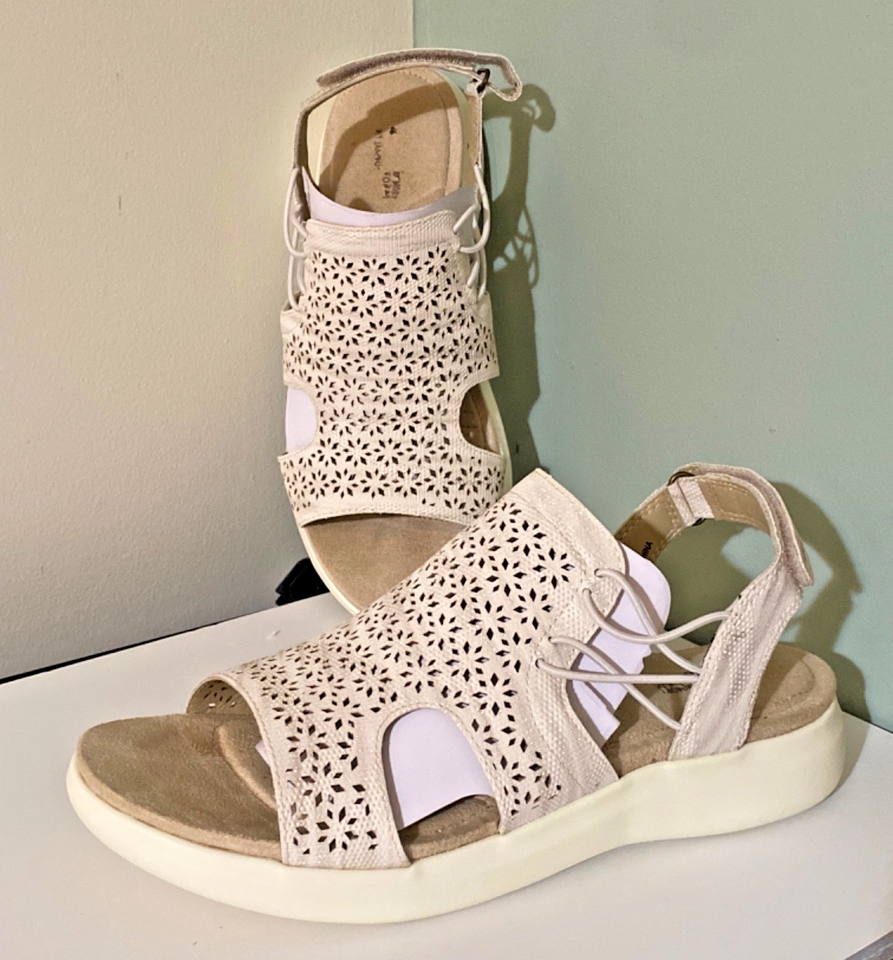 JBU by Jambu Women's Francis Shimmer Wedge Sandal Cream Shimmer 8W | eBay