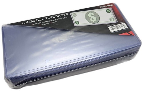 (25-Pack) Ultra Pro Large Bill Currency Toploaders Topload Holders ...