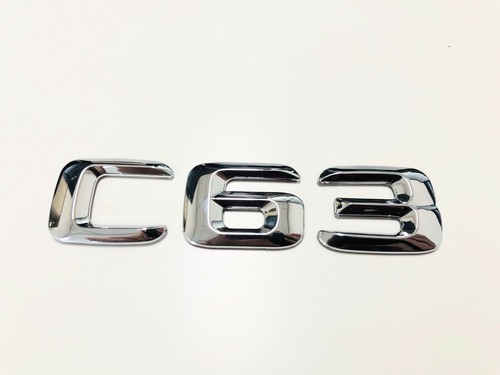 C63 lettering C 63 emblem Mercedes-Benz sticker chrome silver AMG | eBay