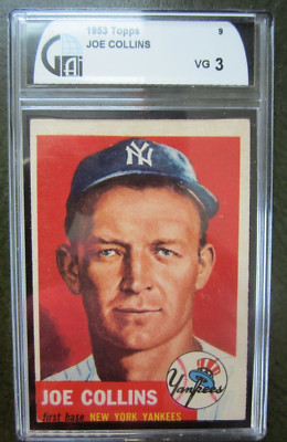 1953 Topps - #9 Joe Collins - New York Yankees - GAI VG 3 | eBay