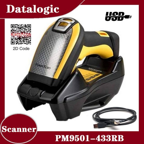 Datalogic PowerScan PM9501-433RB Wireless Barcode Scanner w Cradle ...