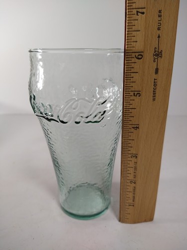 Vintage Coca Cola Green Dimpled Coke Drinking Glass Hammered 16 Oz | eBay