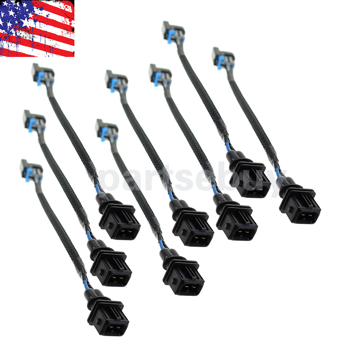 8pc For Jetronic EV1 to Mini Delphi Multec 2 Fuel Injectors Wire ...