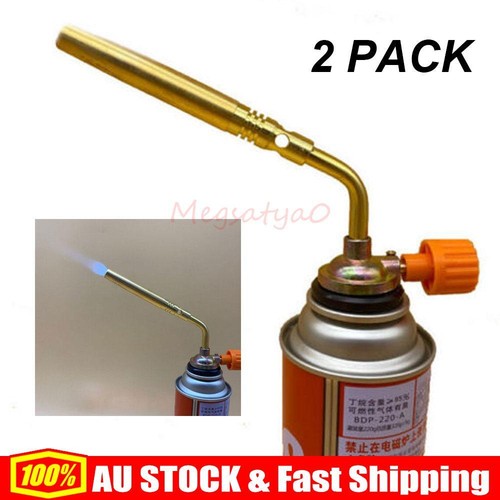 2PCS Butane Gas Welding Torch Blow Lighter Copper Flame Gun Burner ...
