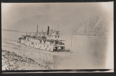WA Wenatchee RARE RPPC c1910 COLUMBIA RIVER STERN WHEELER "COLUMBIA ...