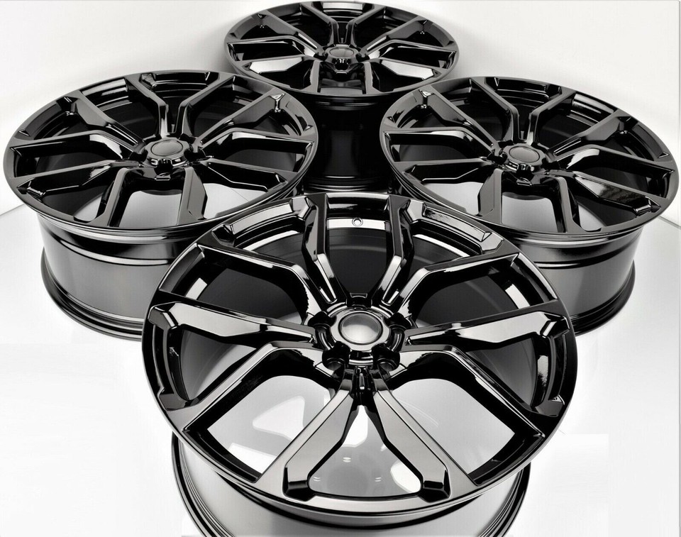 22" GLOSS BLACK SVR STYLE RIMS WHEELS FITS RANGE ROVER SPORT SE HSE | eBay