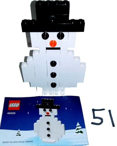 Lego #40003 Snowman Set #51, retired, winter fun building toy makes a ...