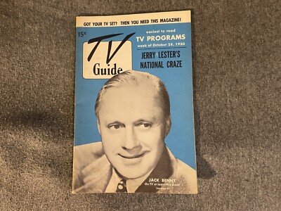 TV Guide October 28 1950 Jack Benny Jerry Lester New York Edition NY ...
