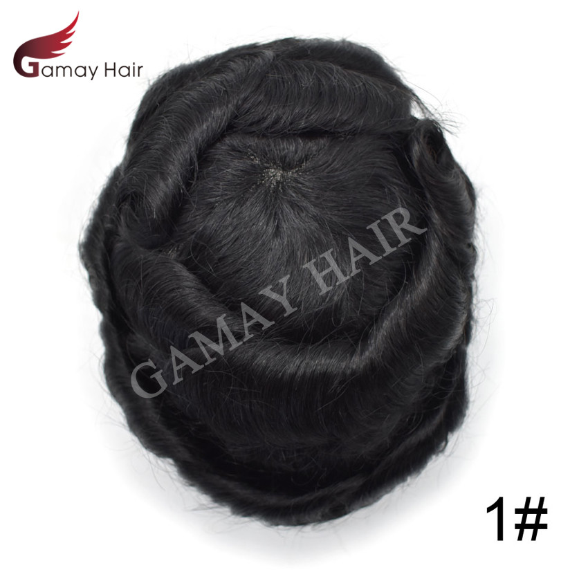 Ultra Thin Skin Mens Toupee Hairpiece Invisible Poly PU Hair ...