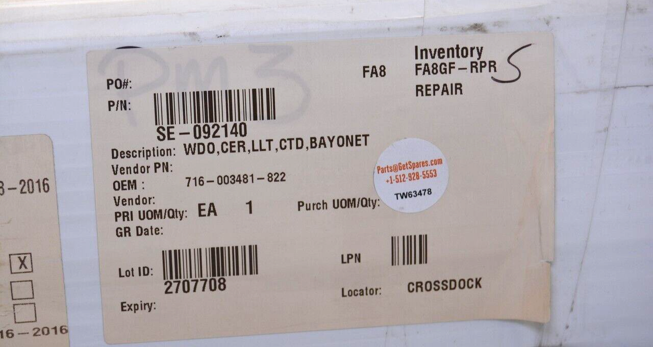 716-003481-822 / WDO CER LLT CTD BAYONET / LAM RESEARCH CORPORATION | eBay