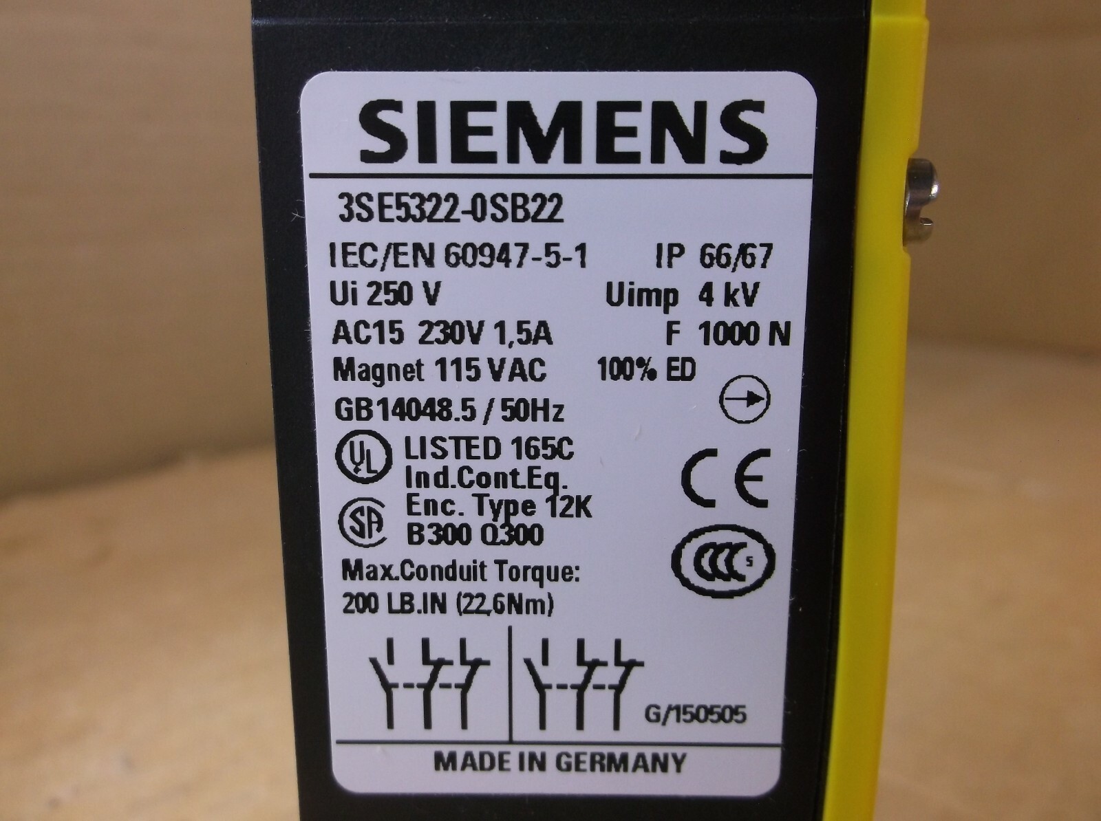 3SE5322-0SB22 Siemens Safety Interlock Relay 3SE53220SB22 for sale ...