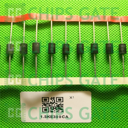 30PCS DIODE TVS 300V 1500W Part 1.5KE300CA DO-201AA DO-27 AXIAL Vishay ...