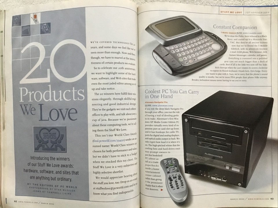 PC World Magazine March 2003 Special 20th Anniversary Issue PC’s ...