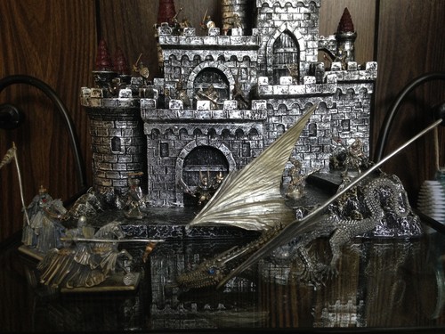 Medieval Middle Ages Castle Fortress for Miniature Display Stand ...