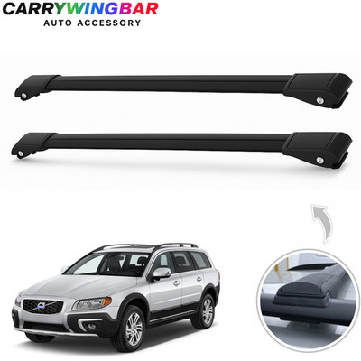 fit 2007-2016 Volvo XC70 Roof Rack Cross Bars Black Alu Pair | eBay