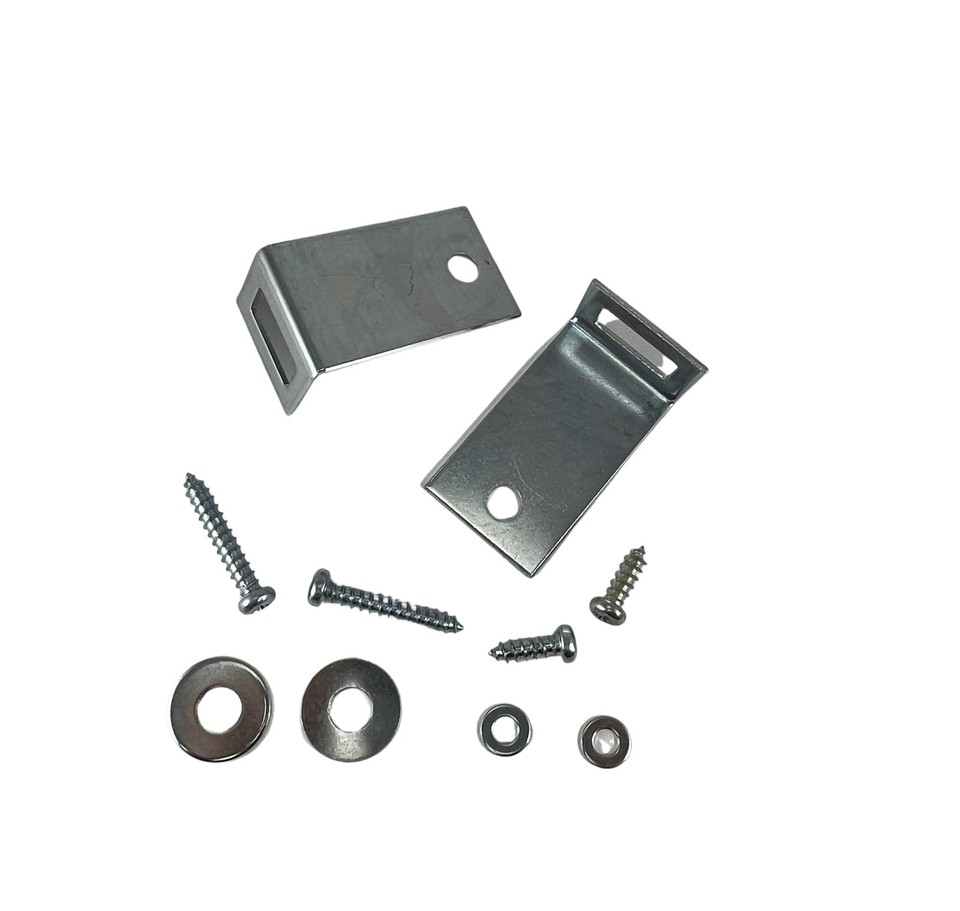 TP3840-B Brushed Stainless Steel Pilaster Shoes and Brackets for 7 in ...