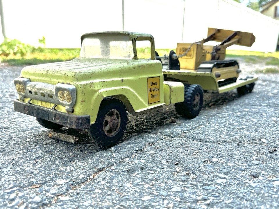 Vintage 50’s-60’s Tonka State Hi-Way Dept Low Boy Trailer Semi ...