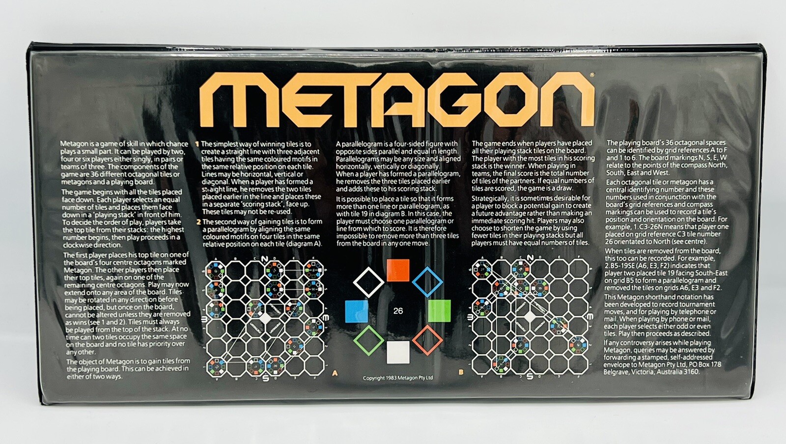 Vintage Metagon Magnetic Travel Set Board game - Erwin Szakacs - 1983 ...