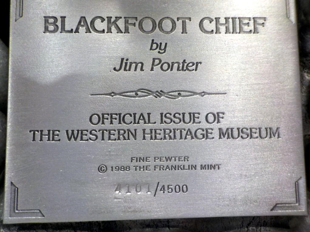 Jim Pinter Blackfoot Chief Pewter Sculpture | eBay