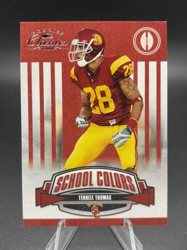 2008 Donruss Classics School Colors /1000 #SC-37 Terrell Thomas USC ...