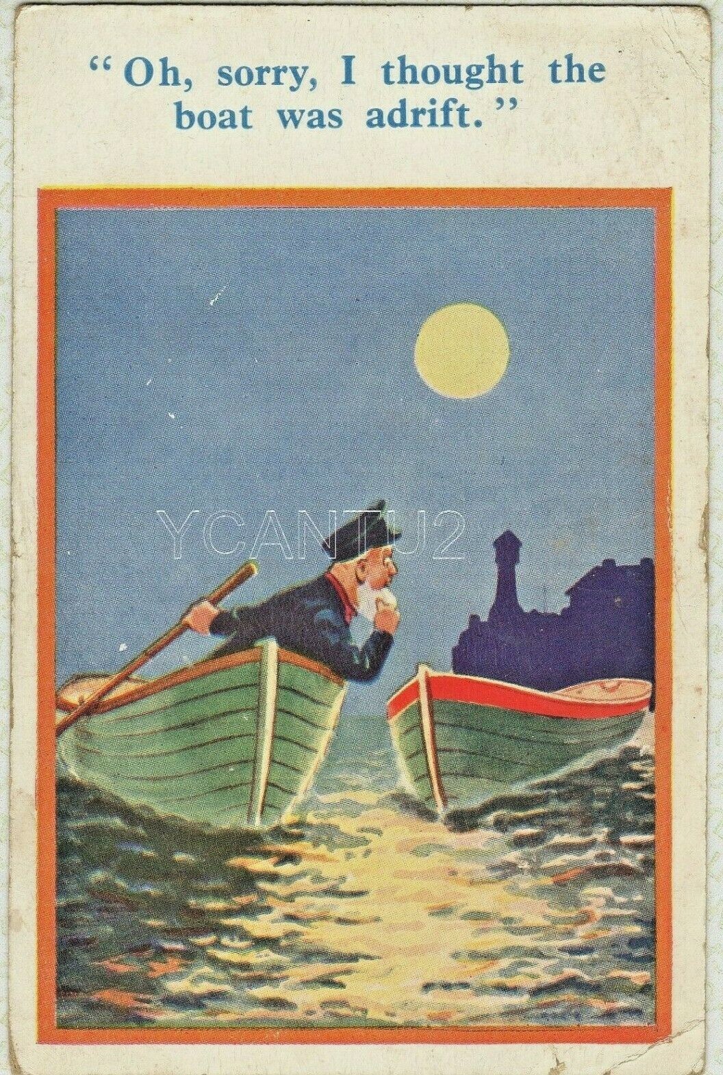 Comic / Seaside Humour Postcard Used c.1950 "Oh, sorry, I thought the ...